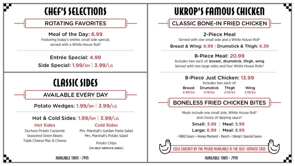 Menu | Ukrop's Homestyle Foods