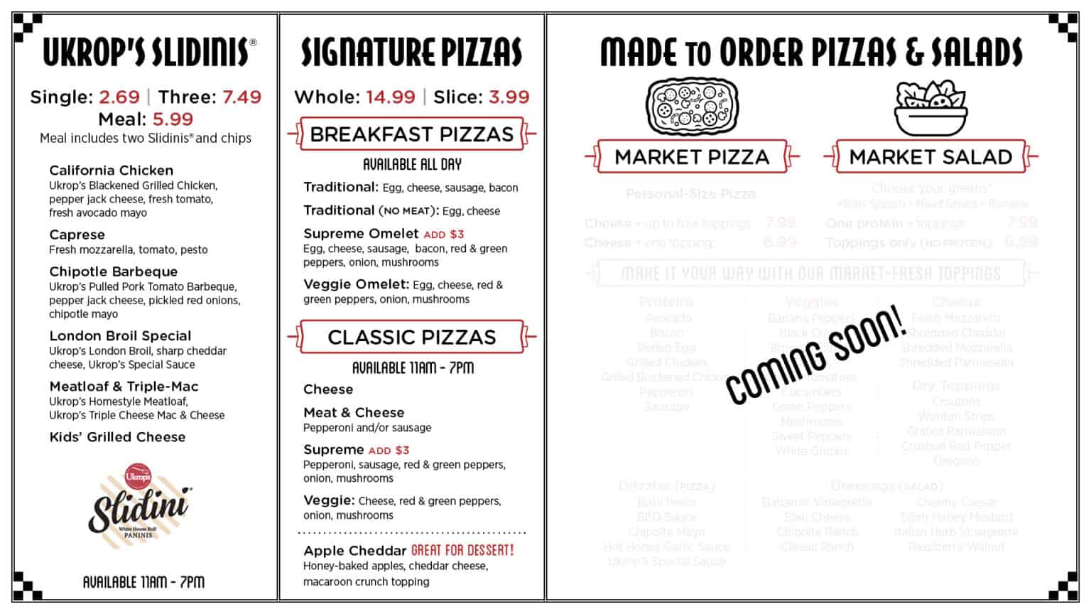 Menu | Ukrop's Homestyle Foods